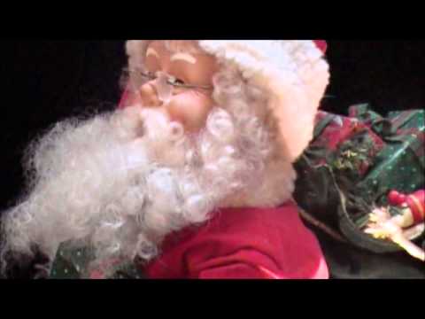 Holiday Creations Animated Santa on Sleigh with Lantern Christmas ...