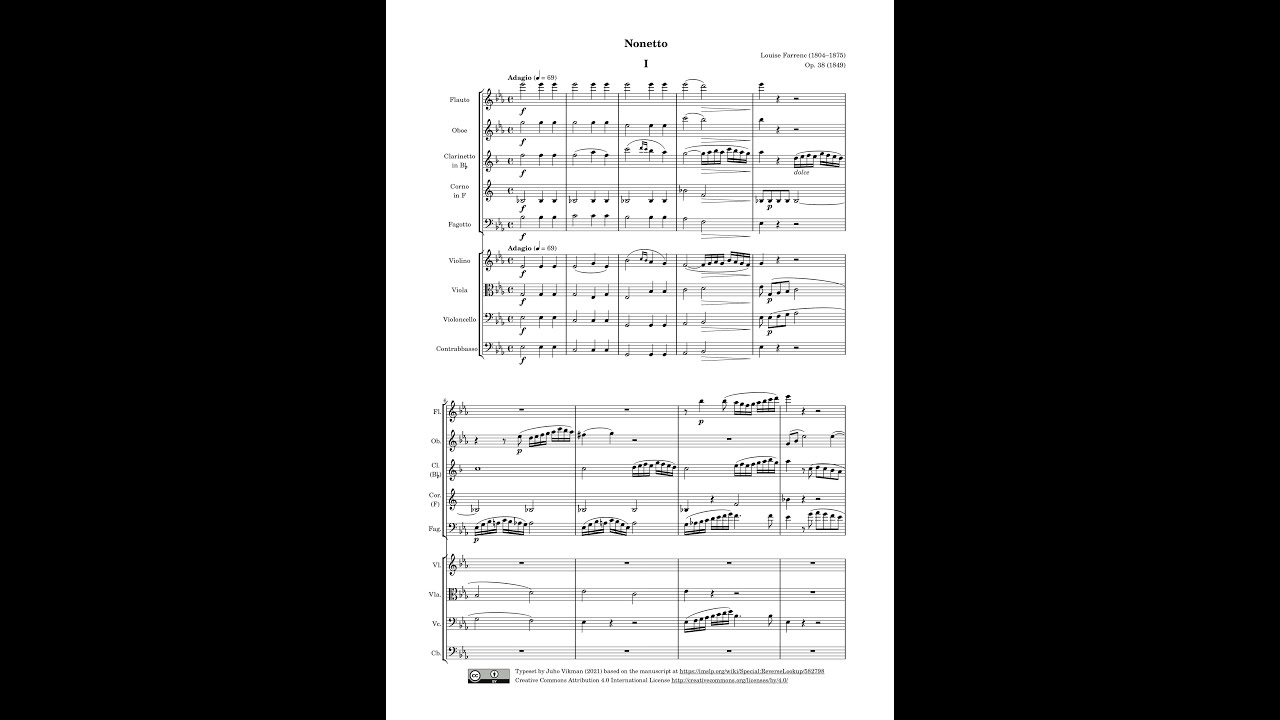 Louise Farrenc – Nonette (fl, oboe, clar, horn, bassoon, vln, vla ...