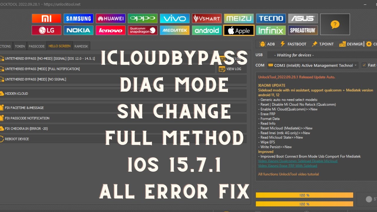 iPhone 7 iOS 15.7.1 iCloud bypass || iPhone sn Change with unlock tool ...
