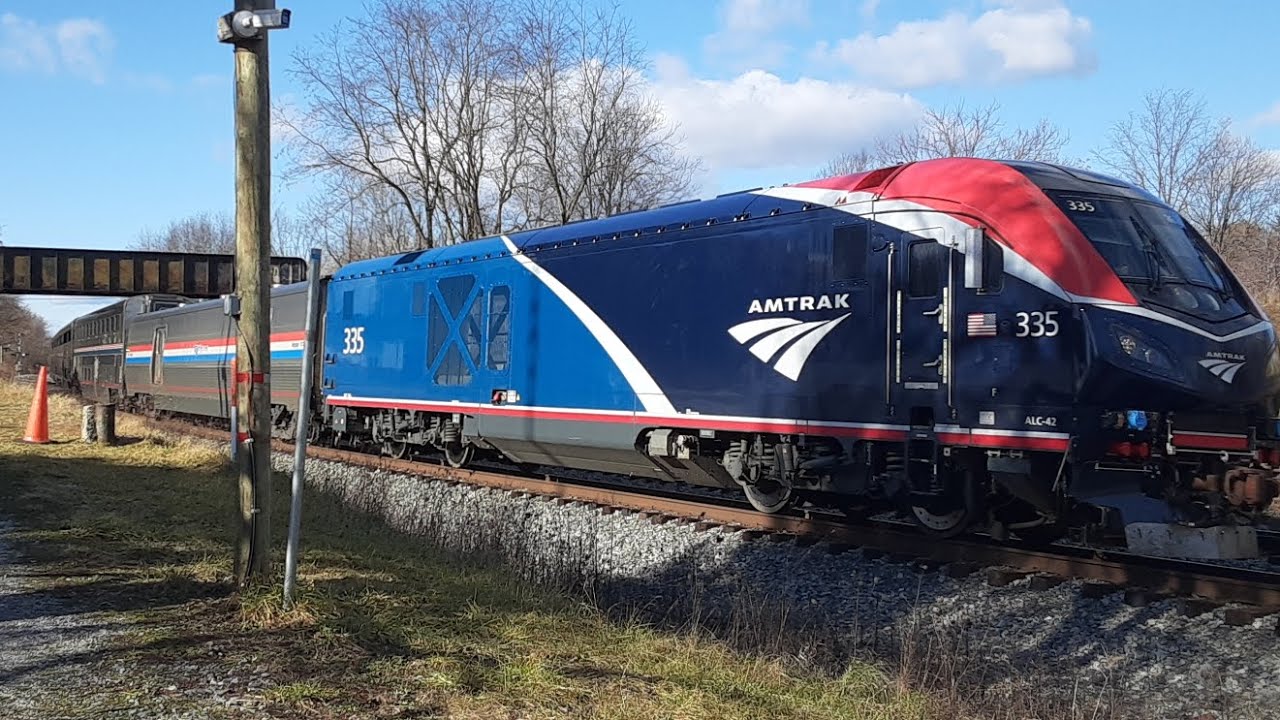 Amtrak P030 with ALC-42 charger 335 - YouTube