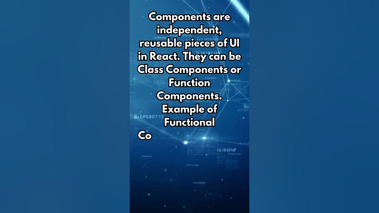What are components in React | ReactJS 100 Interview Questions #shorts #reactjs #interview - YouTube