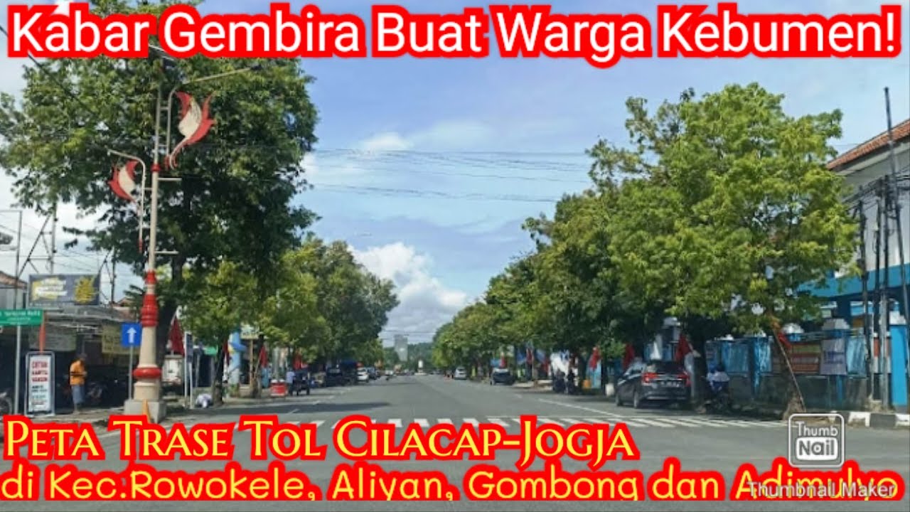 Cek! Peta trase jalan tol Cilacap-Jogja melewati Kec.Rowokele, Aliyan ...