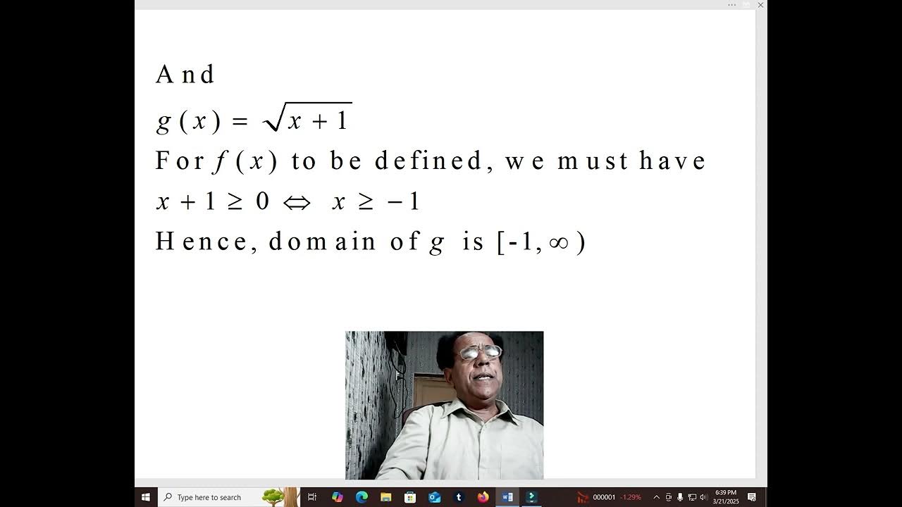 Sum, Difference, Product & Quotient of Functions & their Domain - YouTube