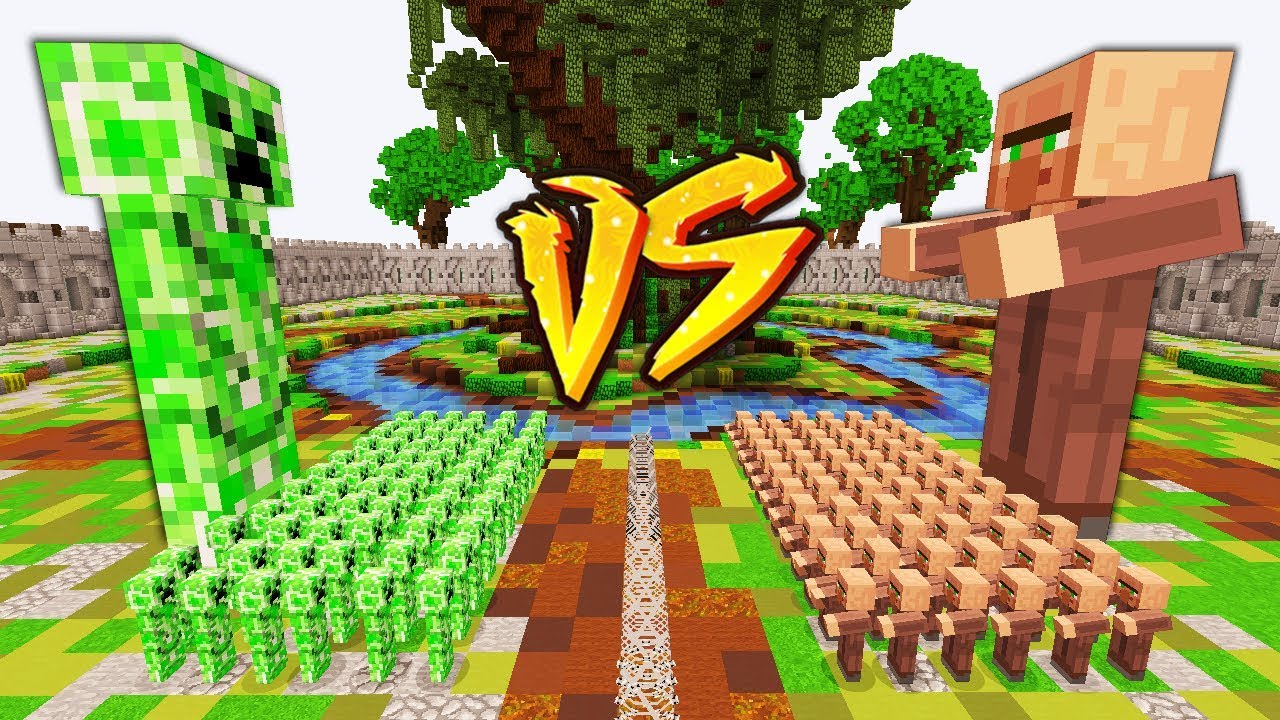 ARMIA CREEPER VS ARMIA OSADINKÓW W MINECRAFT || MINECRAFT WOJNA - YouTube