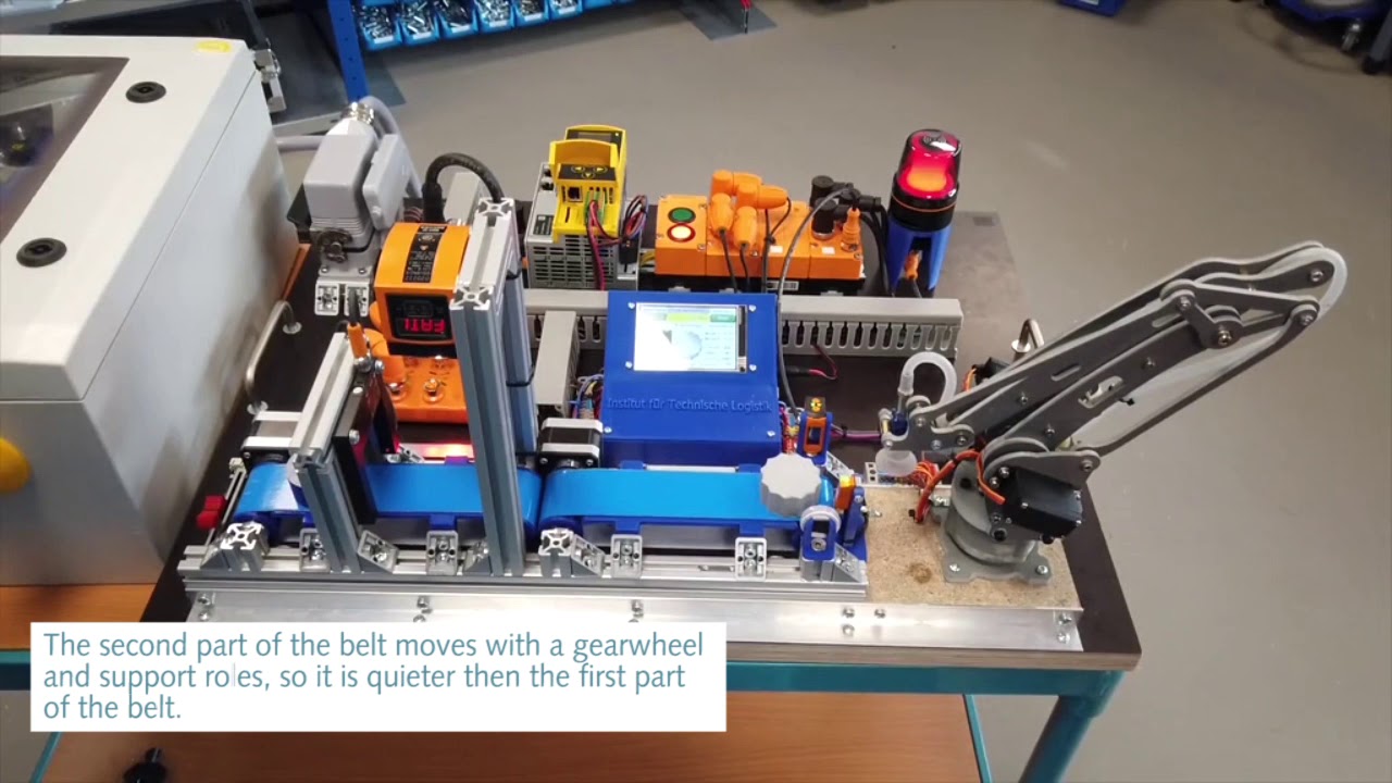 Conveyor belt with Sensors - YouTube
