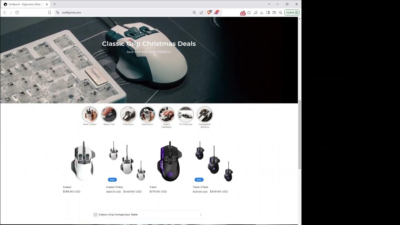 Swiftpoint 300 series mouse scrolling behavior - YouTube