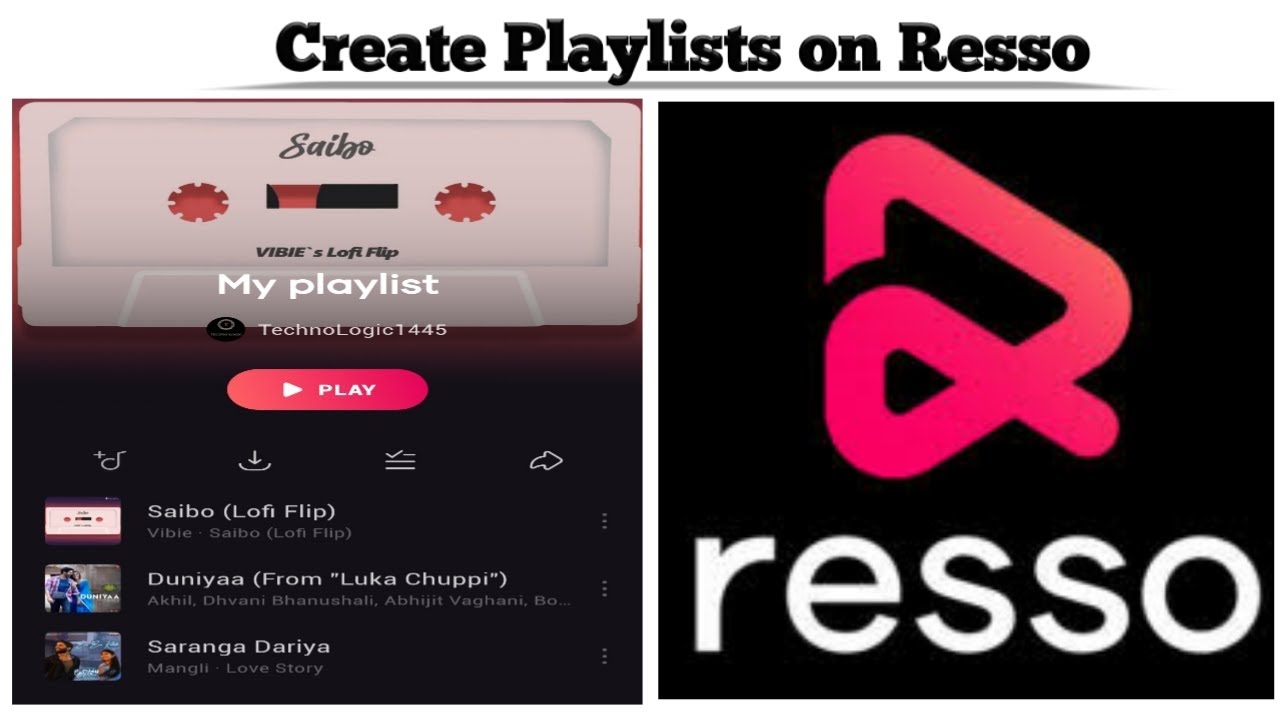 How to Create Playlist on Resso app | Add favorite music to Resso ...