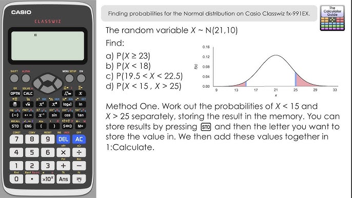 Normal PDF CDF Distribution On Casio Fx-991EX Classwiz App, 43% OFF