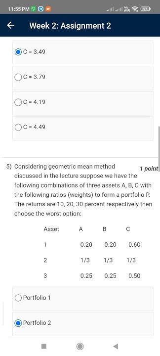 Data Analysis & Decision Making - III Nptel Assignment- 2 answers - YouTube