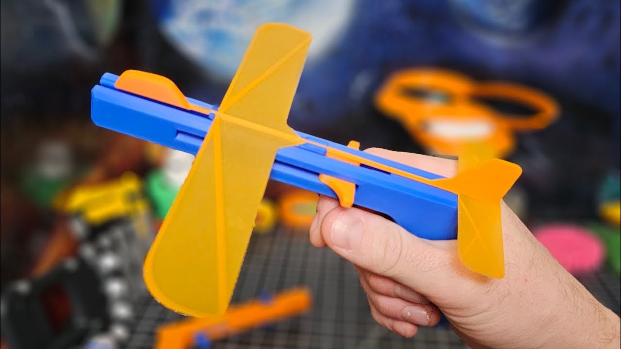 3D Printed Airplane Launcher from Makerworld. Easy Assembly. - YouTube