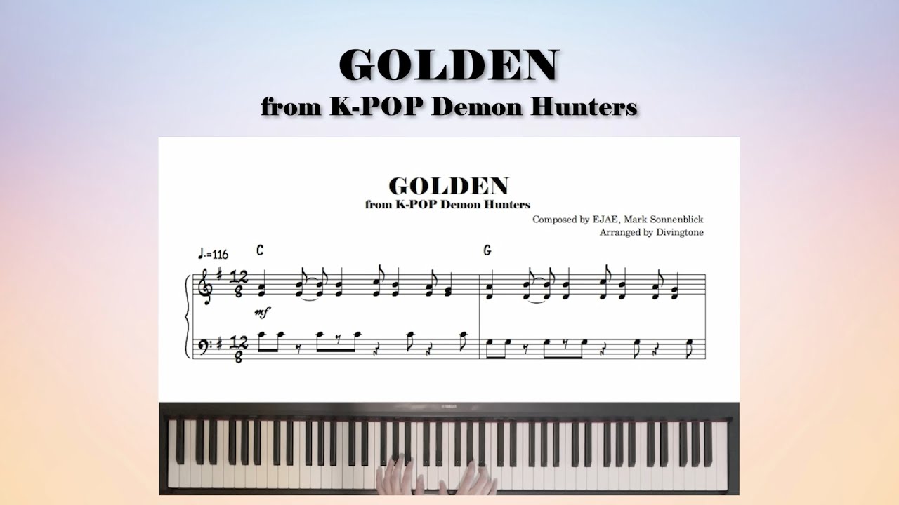 Huntrix (헌트릭스) | KPop Demon Hunters - GOLDEN | Piano Cover + Sheet (피아노 ...