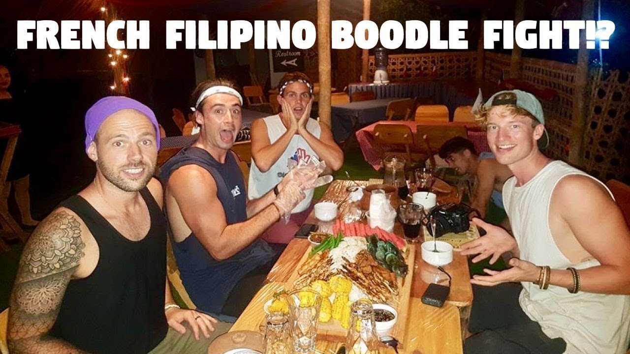 FIGHTER BOYS EATING FILIPINO SNACKS ON A RAINY DAY... (French Boodle ...