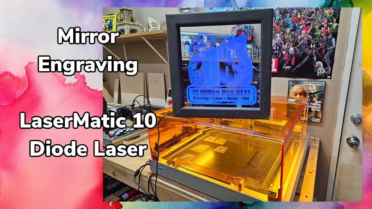 Backlit Mirrored Logo | LaserMatic 10 Diode Laser #3dhp - YouTube