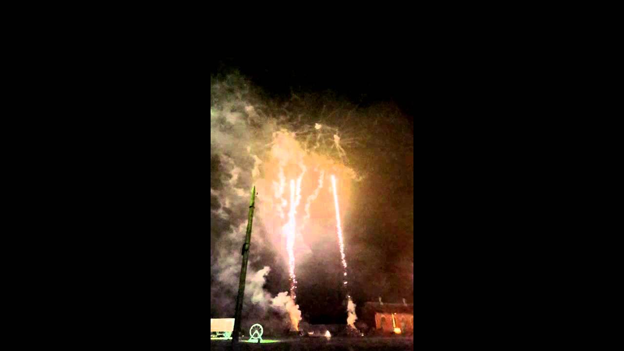 Awesome fireworks at Bowes incline - YouTube