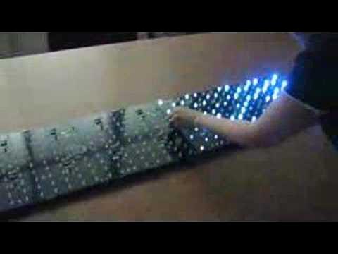 Interactive LED Panels: New version, white LEDs - YouTube
