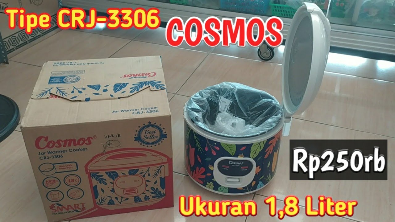 magic com/ricecooker COSMOS tipe CRJ-3306 ukuran 1,8 liter - YouTube