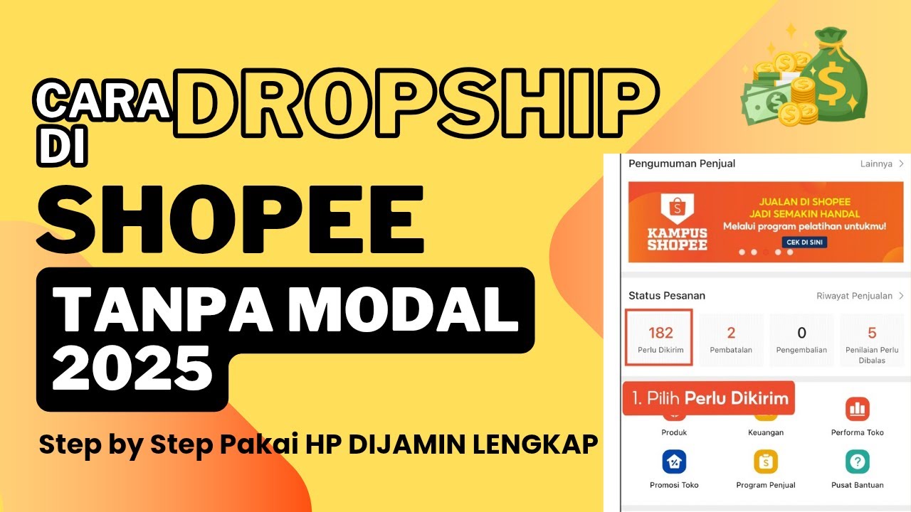 Cara Dropship di Shopee Tanpa Modal 2025 | Step by Step Pakai HP! # ...