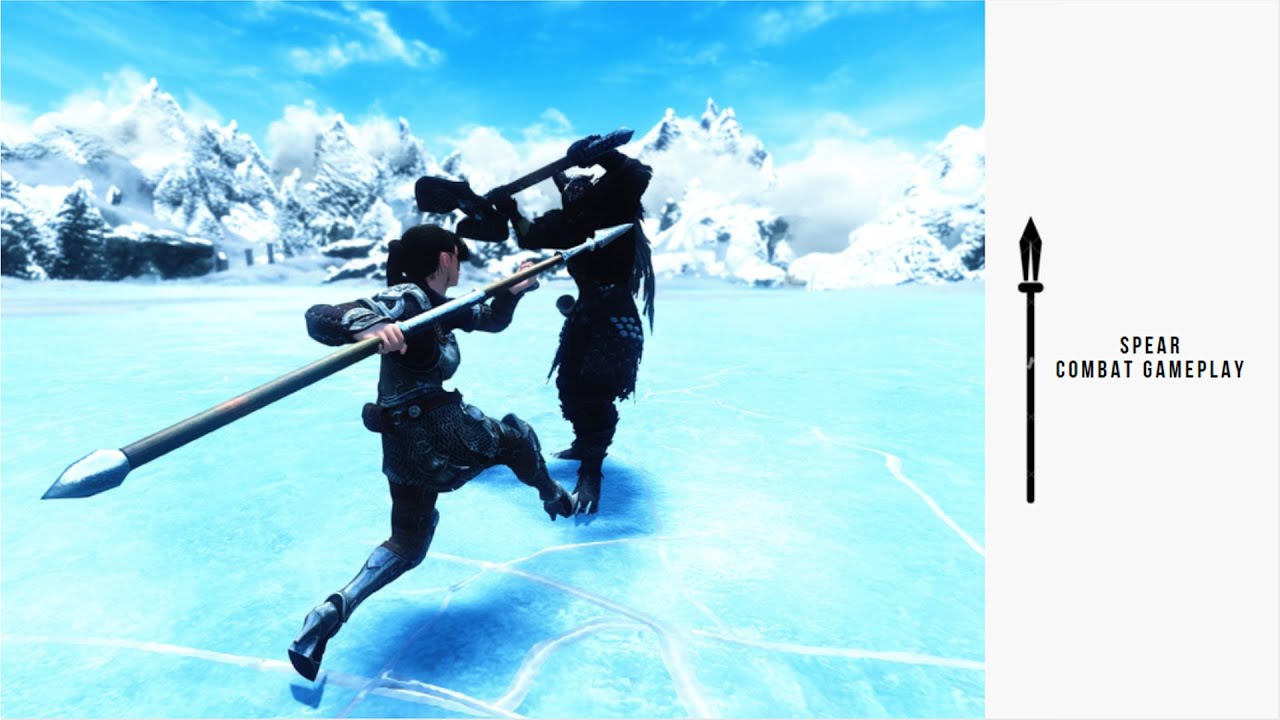 SKYRIM SE : MODERN COMBAT GAMEPLAY [SKYSA : SPEAR │ Anchor ] - YouTube