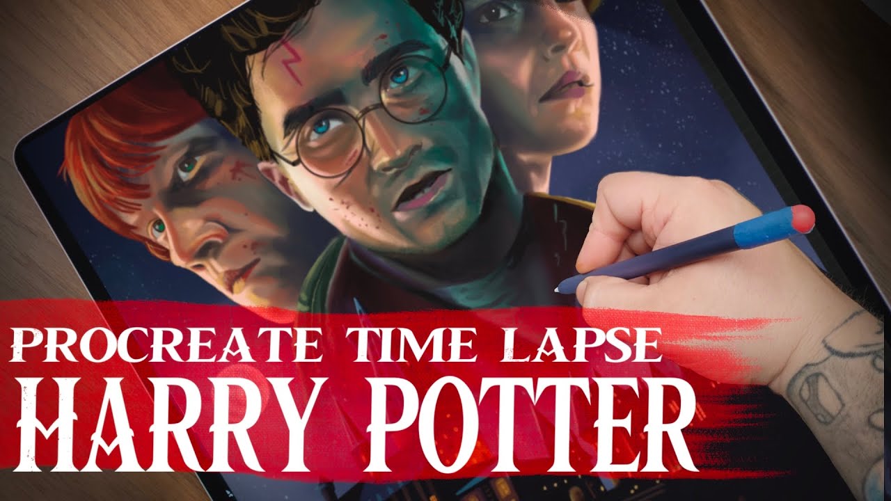 Harry Potter digital painting.(Procreate time lapse) - YouTube