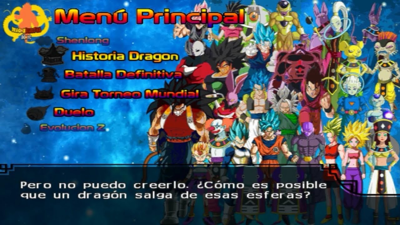 TODOS LOS MENUS NUEVOS DE LA ISO INEDITA REMAKE VERSION BETA DBZ BT3 ...