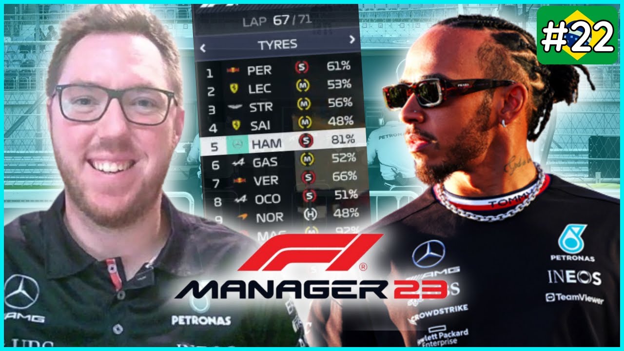 F1 Manager 23 Mercedes Careeer | EP23 | LAST LAP WIN? - YouTube