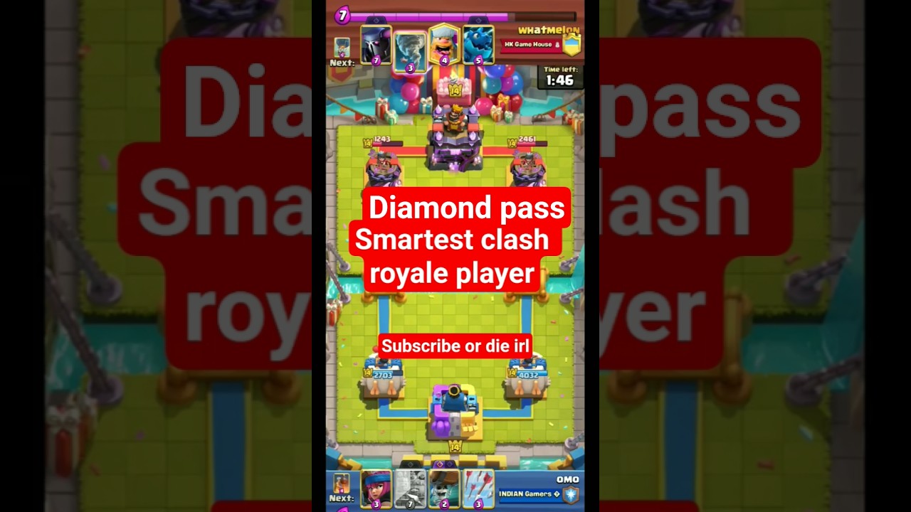 smartest diamond pass clash royale player part 2 #clashroyale # ...