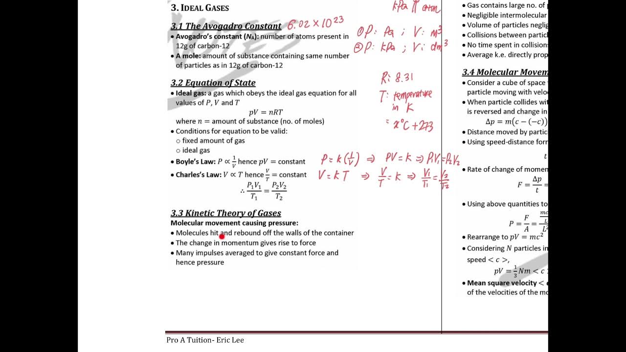 9702 A2 Chapter 3 Ideal Gases (Part 1) - YouTube