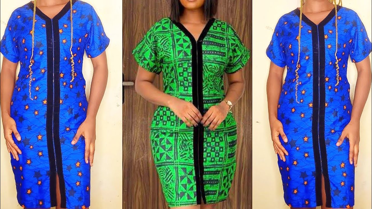 How To Make A Simple Cut Together kimono Shift dress with velvet ...