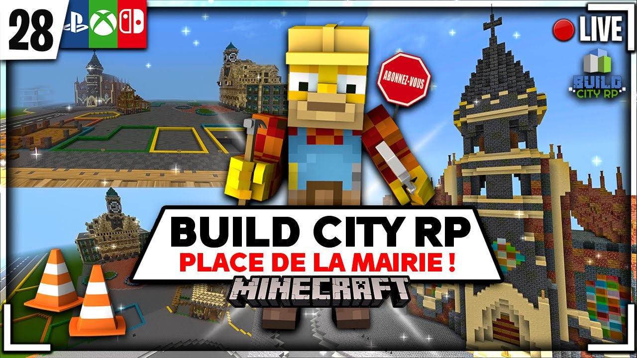 CONTINUONS NOTRE VILLE SUR MINECRAFT - BUILD CITY RP ! #28 [LIVE ...