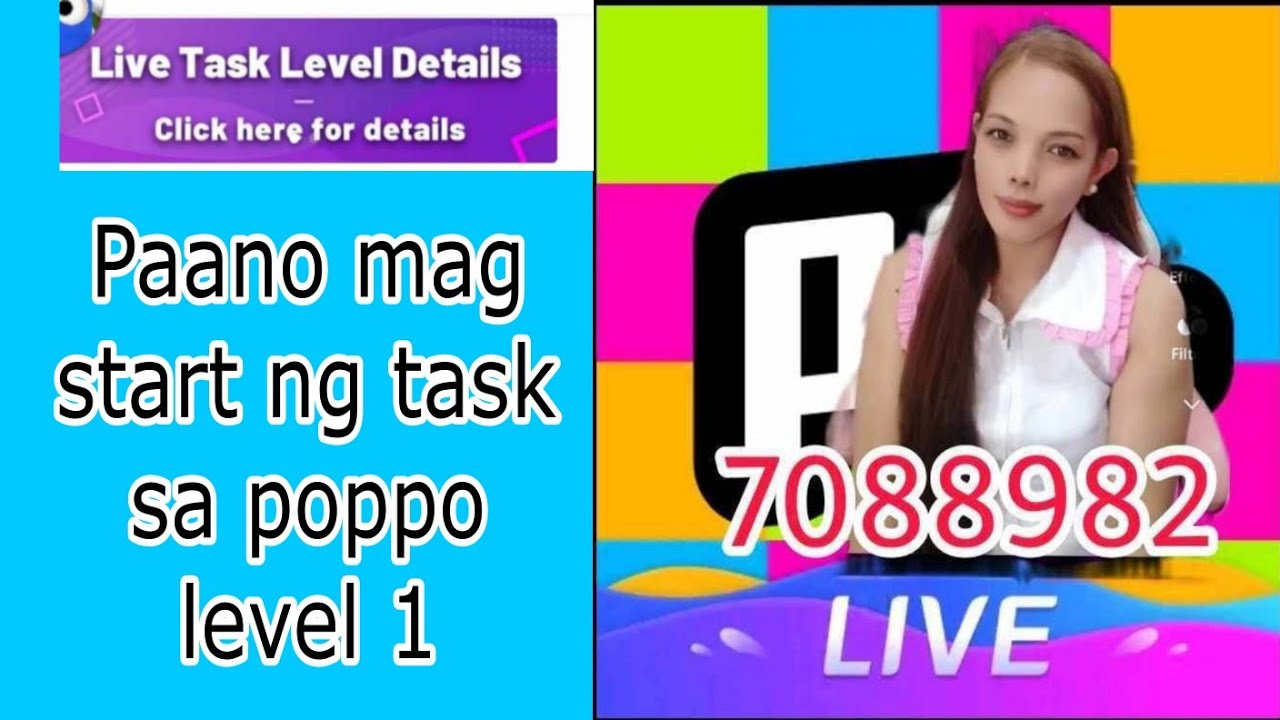PAANO MAG START NG TASK SA POPPO LEVEL 1 2023#poppolive#Rechellstyle ...