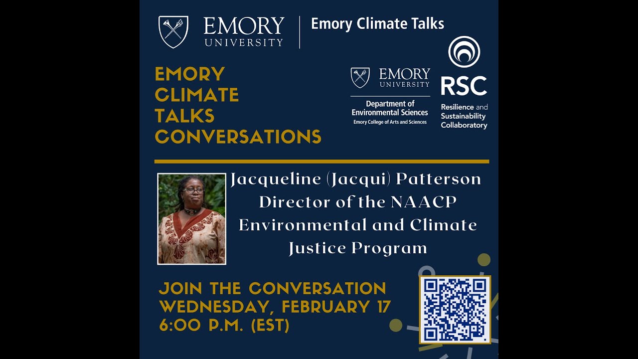 Emory Climate Talks with Jacqueline Patterson - YouTube