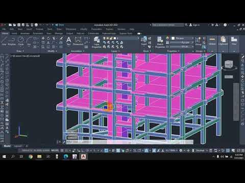 Export ETABS model in Autocad 3D || ETABS to Autocad 3D - YouTube