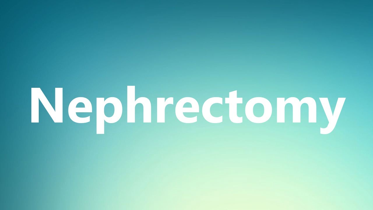 Nephrectomy - Medical Meaning and Pronunciation - YouTube