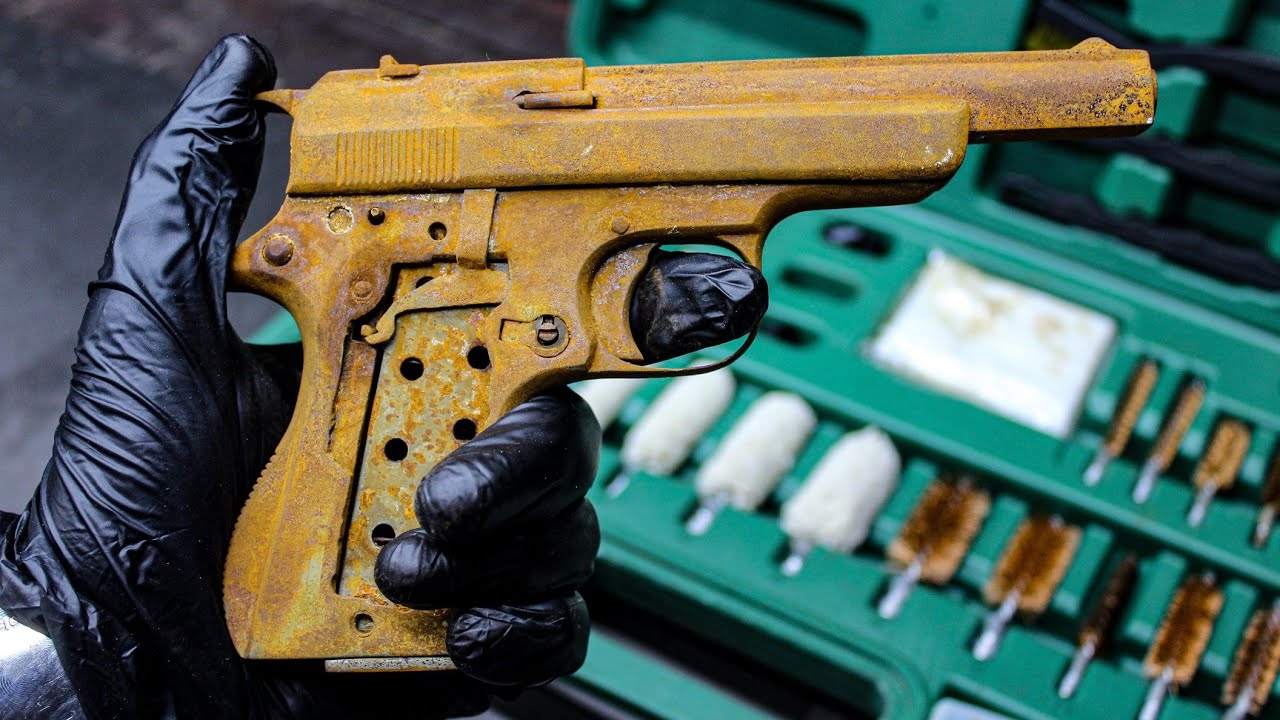 Restoration of rusted star model f. 32 cal gun | extremely rusted gun ...