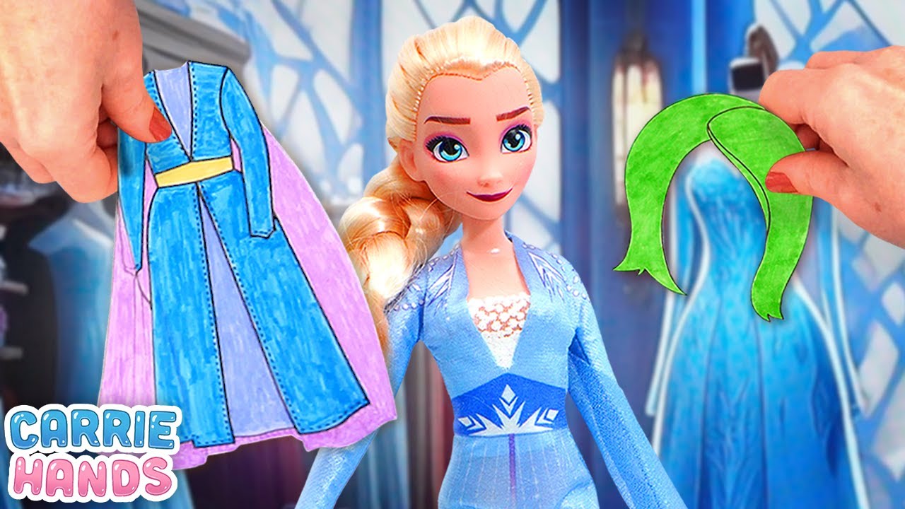Making Fun Paper Dress & Hairstyle For Disney's Frozen Elsa Ice Gala ...