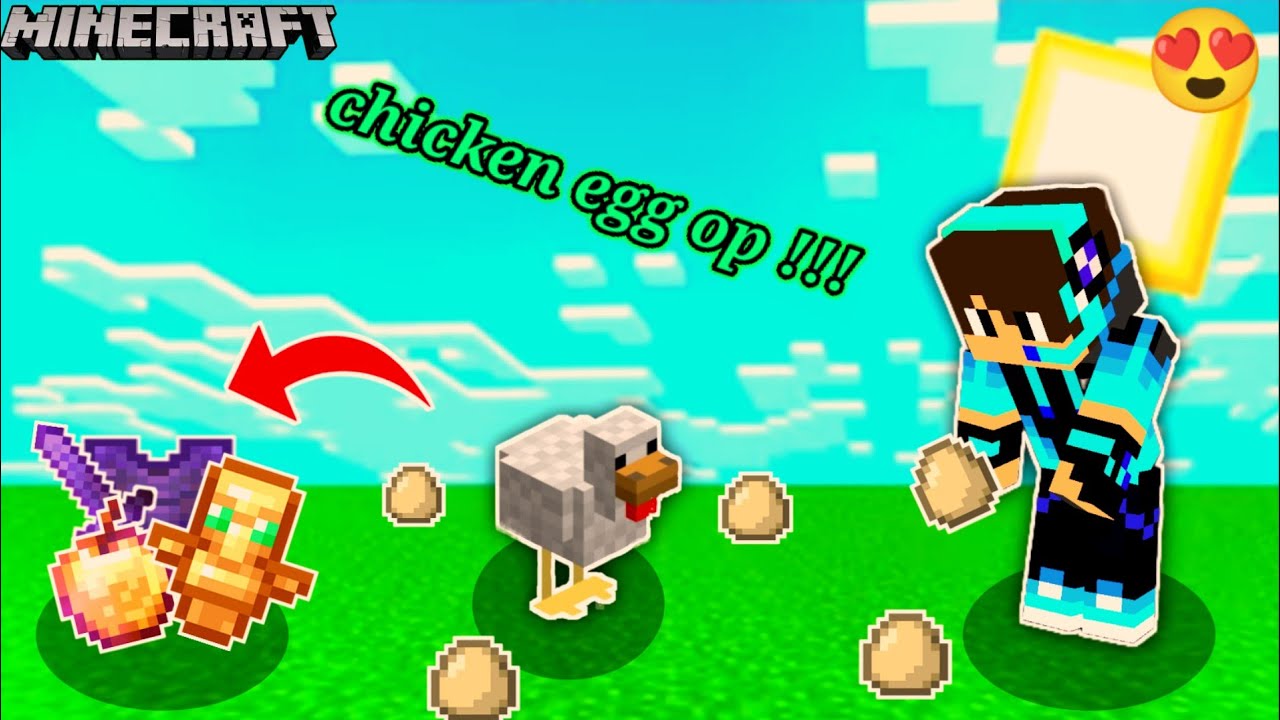 ||mincarft but chicken egg drop op items || mincarft but egg drop op ...