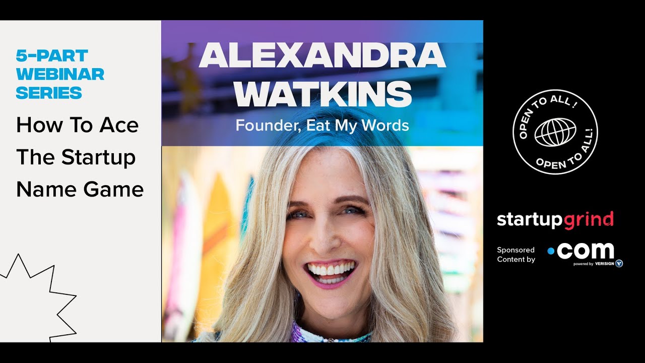 Webinar 1: The Power of Awesome Names with Alexandra Watkins - YouTube