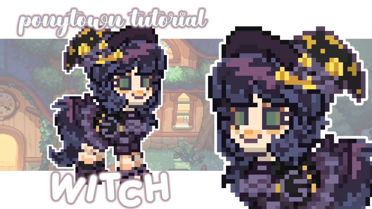PONYTOWN 🧙‍♀️ Witch Skin Tutorial 🧙‍♀️ || by szha || •HALLOWEEN EDITION ...