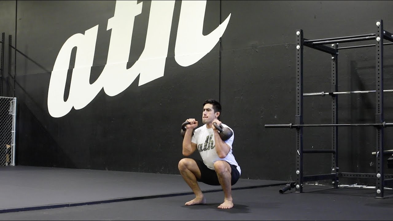 Double Kettlebell Front Squat - YouTube