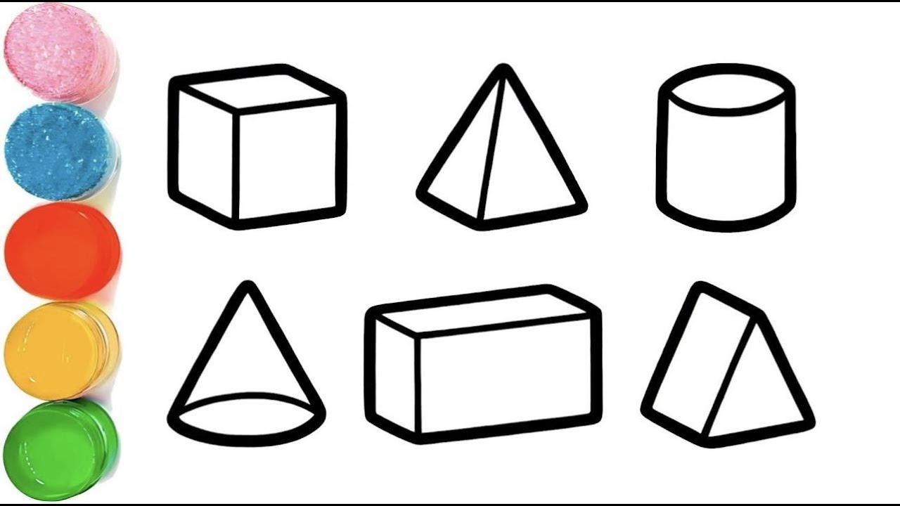 How To Draw 3D Shapes Drawing | 3D Shapes Drawing For Kids | Easy 3D ...