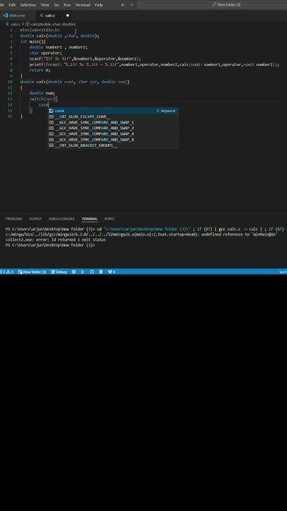 C Program: Basic Calculator with Switch Case - YouTube