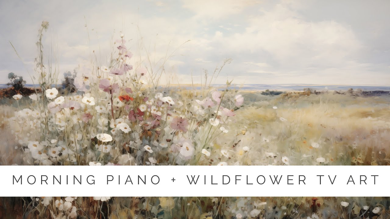 Morning Piano Music | Spring Vintage Floral Scenes TV Art Screensaver ...