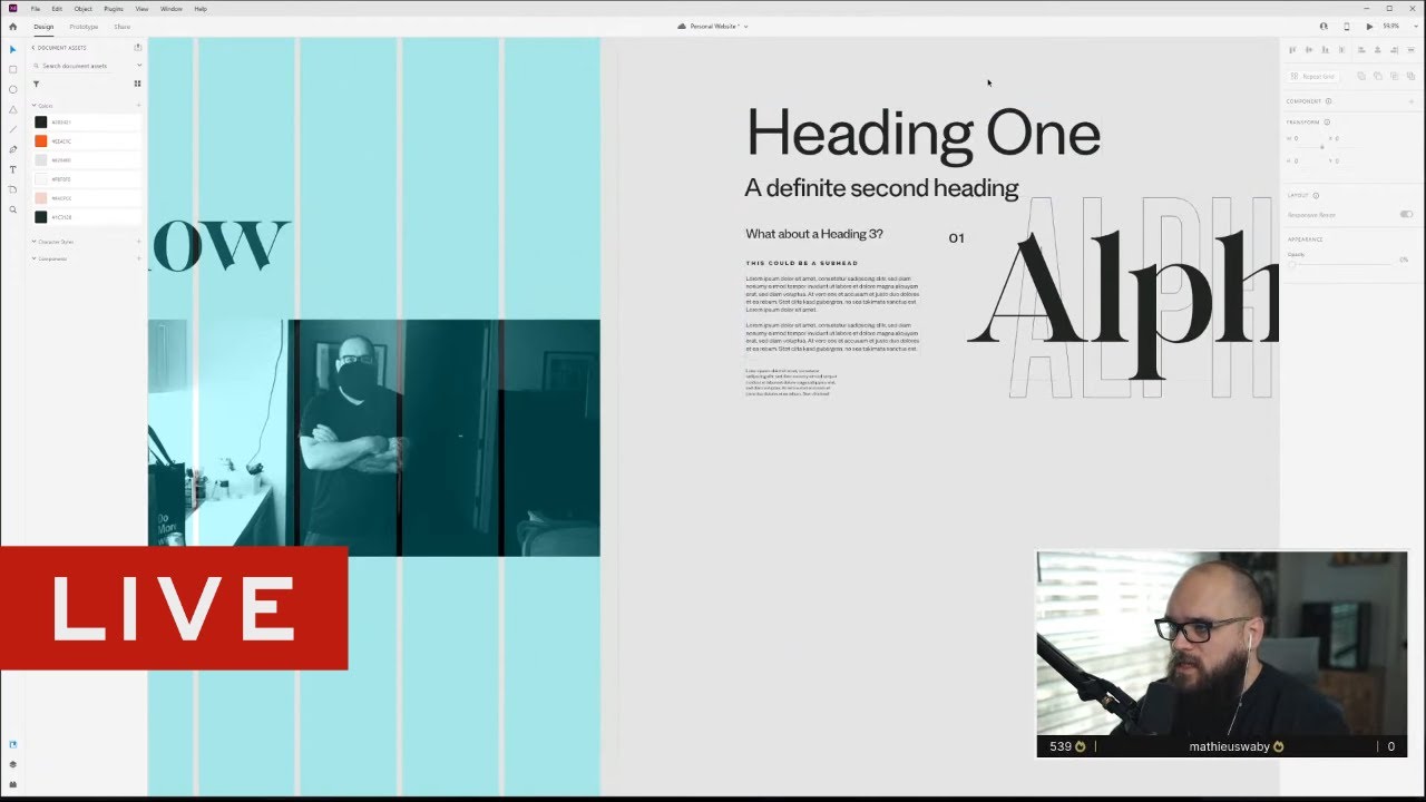 🔴 Live: NOW Page Design - Building a Personal Portfolio Website - YouTube