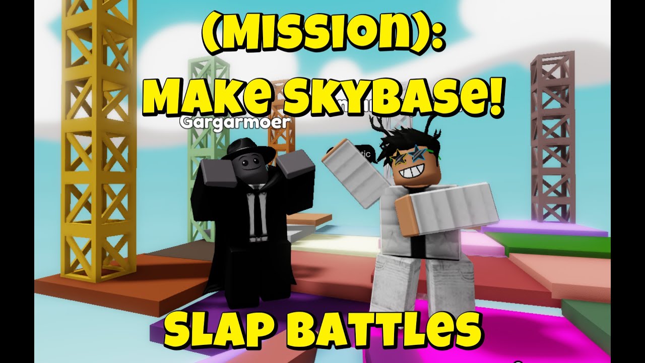 (Mission): Make Skybase! [Roblox Slap battles] Ft. @Macaroneez - YouTube