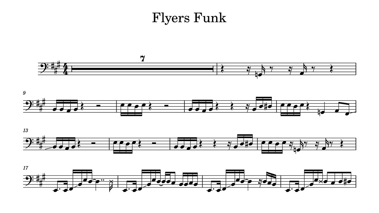 The Fearless Flyers - Flyers Funk (Bass Transcription) - YouTube