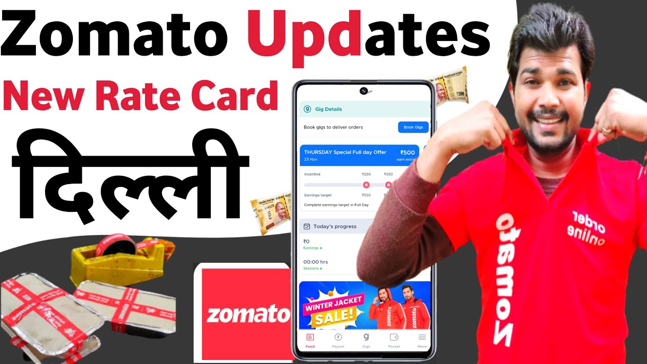 Zomato new rate card in Delhi (Review) 2023-24 | Zomato delivery boy ...