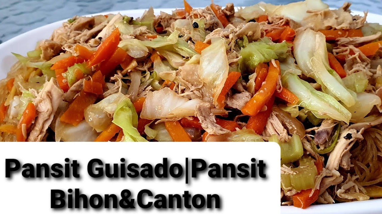 Pansit Bihon & Canton Guisado (Filipino Rice Noodle) - YouTube