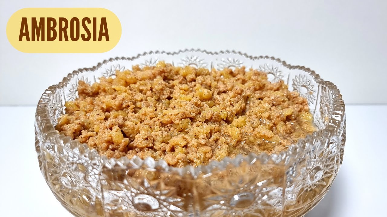 AMBROSIA COM CALDA | MANJAR DOS DEUSES | DOCE DA VOVÓ - YouTube