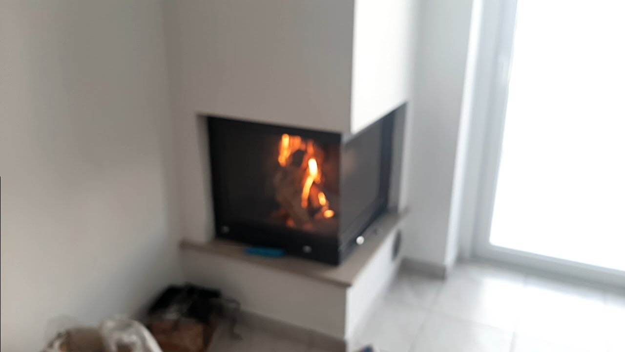 Ενεργειακό γωνιακό τζάκι δύο όψεων μικρών διαστάσεων για περιορισμένο ...