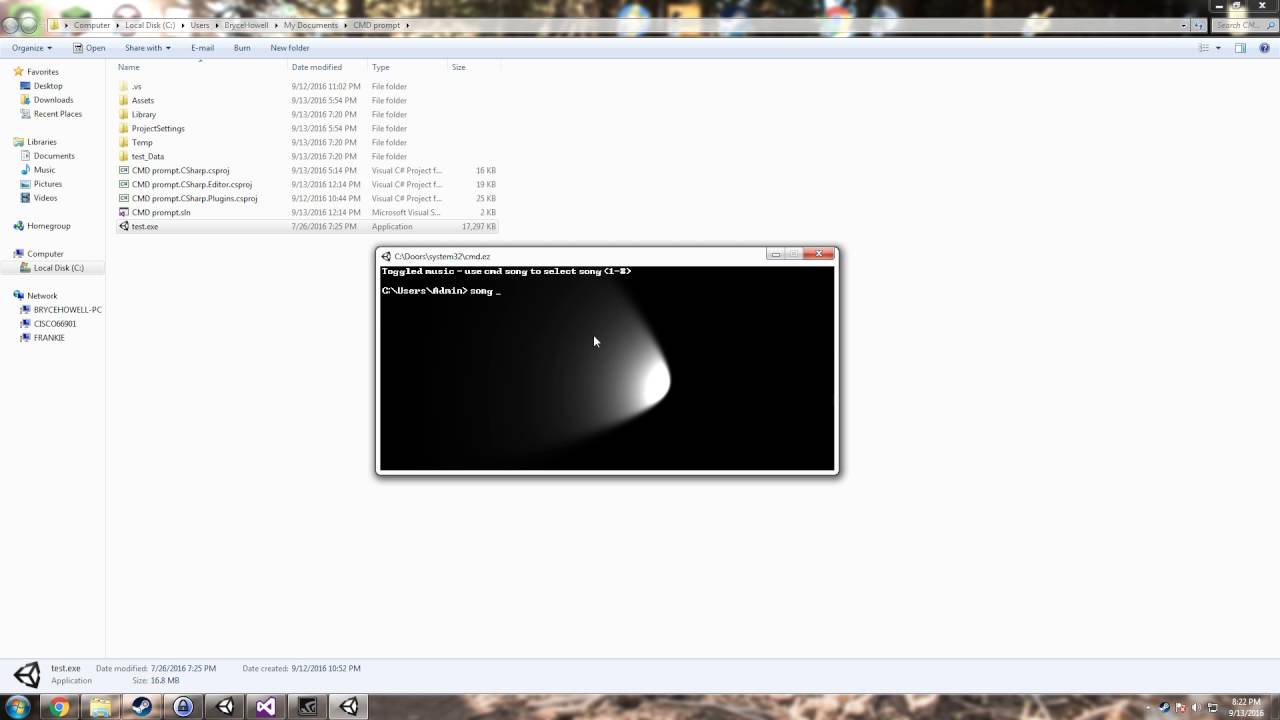 Cmd prompt in unity - YouTube